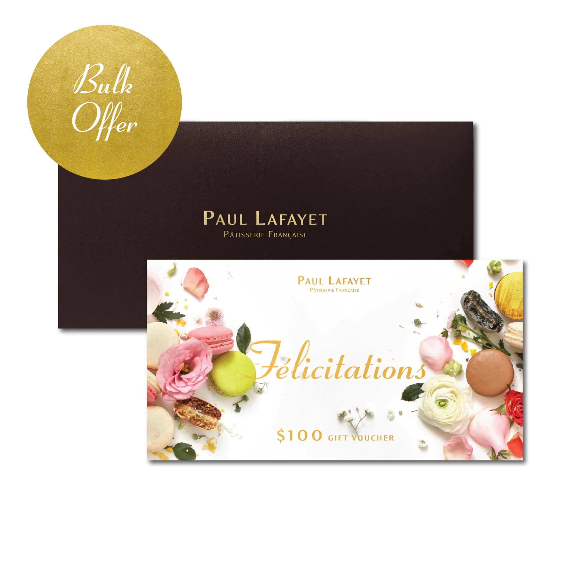 Wedding Voucher $100 (20pcs) + Get 2 Extra – Paul Lafayet